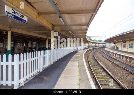 The platform at Carnforth railway station, Lancashire, England UK Stock ...