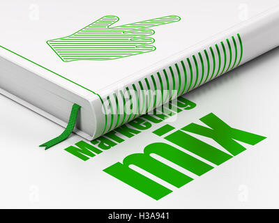 Advertising concept: book Mouse Cursor, Pay Per Click on white ...