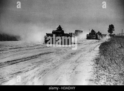 German Panzer III during combat in the battle of Vyazma and Briansk ...