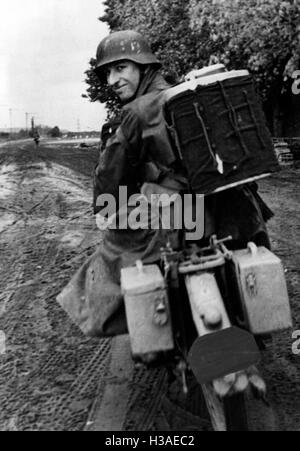 German dispatch rider on the Eastern Front, 1944 Stock Photo - Alamy