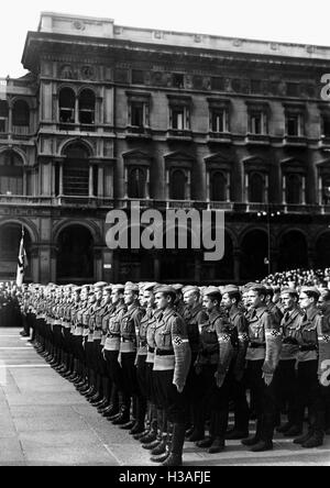 Flag parade of the Hitler Youth on the Nuremberg Rally, 1938 Stock ...