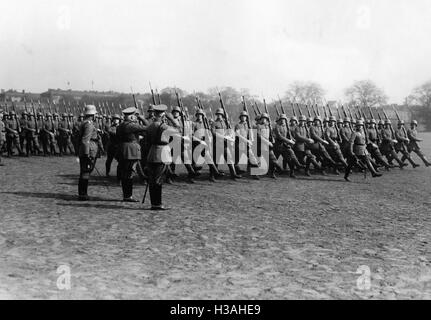 Paul von Hindenburg at the military parade on the 'Day of Potsdam ...
