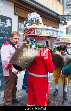 URNASCH, SWITZERLAND - DECEMBER 31, 2015: New Year Mummers, and ...