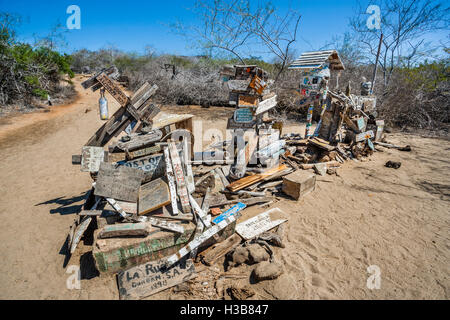 Post Office Bay, Floriana Island, Galapagos Islands, Ecuador Stock ...