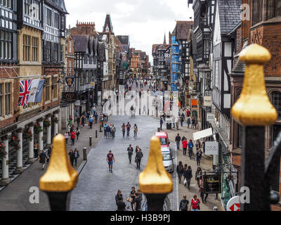 People Shopping in Chester City Centre Stock Photo - Alamy