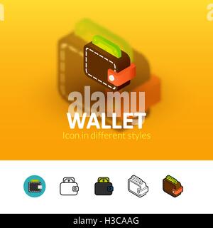 Wallet money icon, outline style Stock Vector Image & Art - Alamy