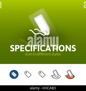 project specifications thin line icon, sign, symbol, illustation ...