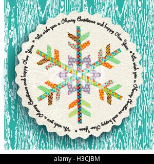 Merry Christmas new year greeting card celebration Stock Vector Image ...