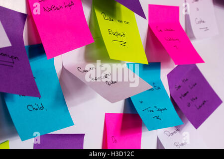 Colourful sticky notes with things to do Stock Photo - Alamy