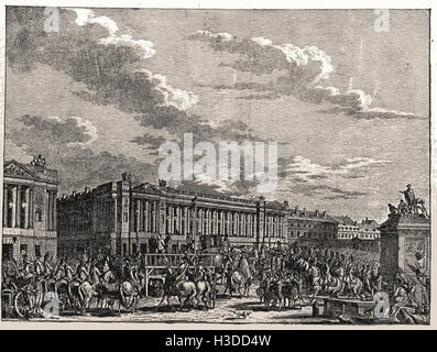 The execution of Louis XVI, 21 January 1793, Place de la Révolution ...