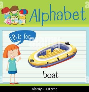 Flashcard letter B is for boat Stock Vector Image & Art - Alamy