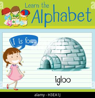 Illustration of an alphabet I is for igloo Stock Vector Image & Art - Alamy