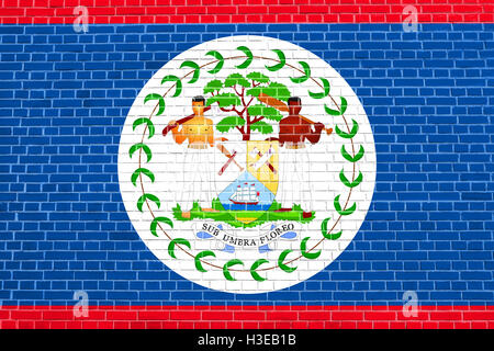 Flag of Belize. Belizean national banner and patriotic symbol. Official ...