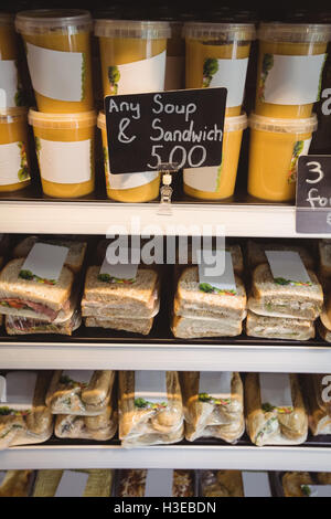 Close-up of sandwiches and soup Stock Photo - Alamy