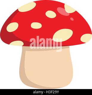 Mushroom chanterelle isolated design vector glyph icon. Vegetable sign ...