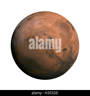 planet Mars, isolated on white background (3d render, elements of this ...