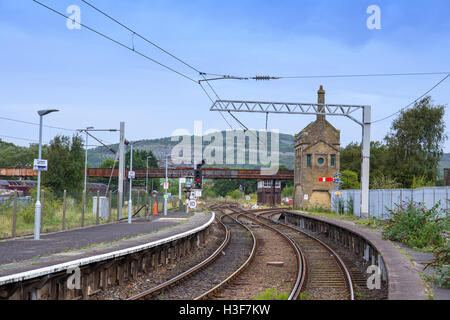 Signal box at Carnforth station Lancashire UK Stock Photo - Alamy