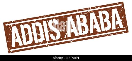 Addis Ababa brown square stamp Stock Vector Image & Art - Alamy