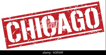 Chicago red square stamp Stock Vector Image & Art - Alamy