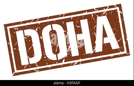 Doha brown square stamp Stock Vector Image & Art - Alamy