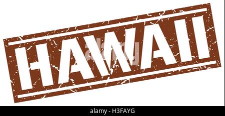 Hawaii brown square stamp Stock Vector Image & Art - Alamy