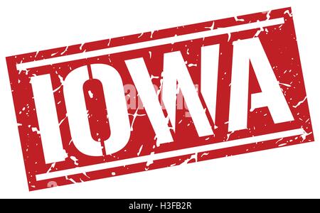 Iowa red square stamp Stock Vector Image & Art - Alamy