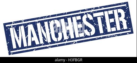Manchester blue square stamp Stock Vector Image & Art - Alamy