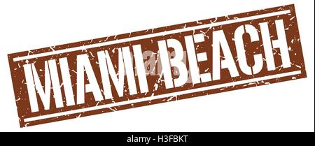 Miami Beach brown square stamp Stock Vector Image & Art - Alamy