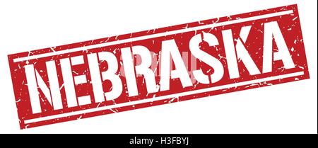 Nebraska red square stamp Stock Vector Image & Art - Alamy