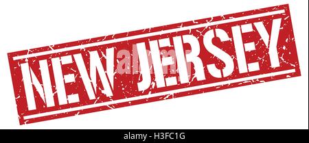 New Jersey red square stamp Stock Vector Image & Art - Alamy