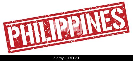 Philippines red square stamp Stock Vector Image & Art - Alamy
