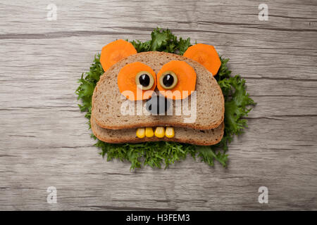 Funny panda made of bread on isolated background Stock Photo - Alamy