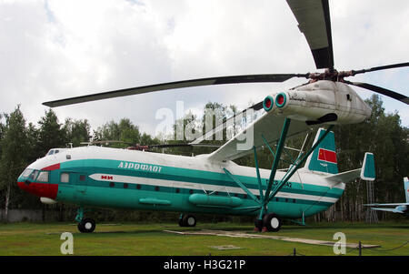 The Mil V-12 (CCCP-21142) is displayed at the Central Air Force Museum ...