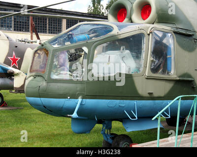 The Mil Mi-24A Hind-B, a Soviet-designed attack helicopter, is ...