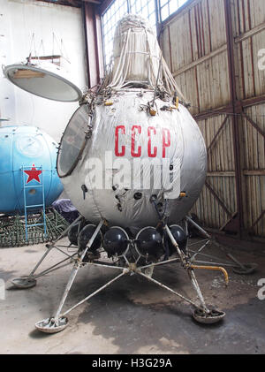 The high-altitude balloon Volga is displayed at the Central Air Force ...