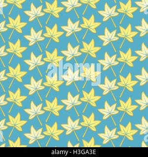 Autumn maple leaves seamless pattern. Colorful fall foliage vector ...