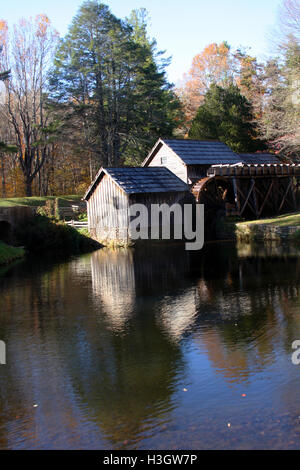 Blue Ridge Parkway scenic historical Mabry Mayberry Mill Meadows of Dan ...