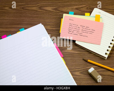 Russian; Learning New Language Writing Words on the Notebook Stock ...