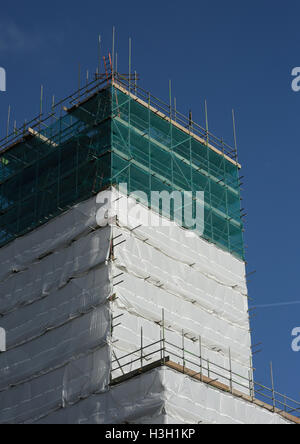 Sandblasting containment curtains protect the environment against Stock ...