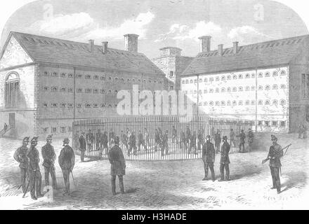 DUBLIN Fenian Rising Prisoners, Mountjoy Prison 1866. Illustrated ...