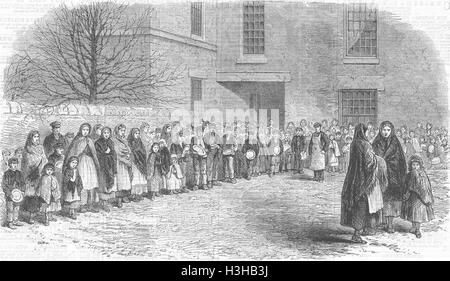 THE COTTON FAMINE: OPERATIVES WAITING FOR THEIR BREAKFAST IN MR ...
