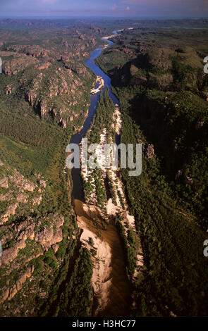 Aerial view of East Alligator River in the Kakadu National Park. Kakadu, Northern Territory ...