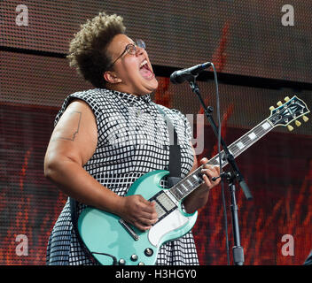 Brittany Howard of Alabama Shakes performs on the main stage at the T ...