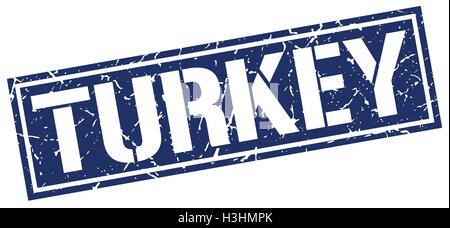 Turkey blue square stamp Stock Vector Image & Art - Alamy