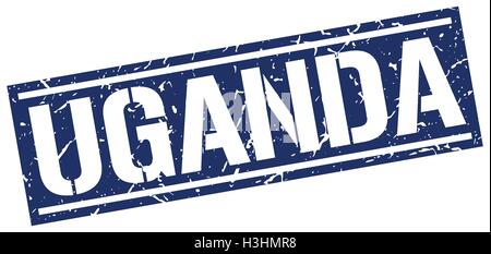 Uganda blue square stamp Stock Vector Image & Art - Alamy