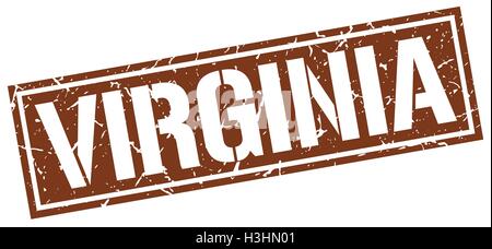 Virginia brown square stamp Stock Vector Image & Art - Alamy