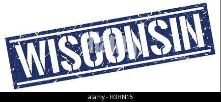 Wisconsin blue square stamp Stock Vector Image & Art - Alamy