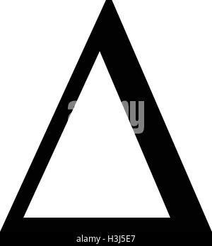 Delta Greek letter icon, Delta symbol in ancient Greek frame, vector ...