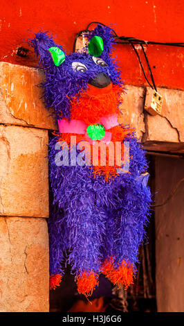 traditional mexican toy pinata, colorful hand painted wooden pinata ...