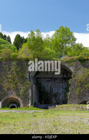 Remains of the historic Cyfarthfa Iron Works, Merthyr Tydfil, South ...